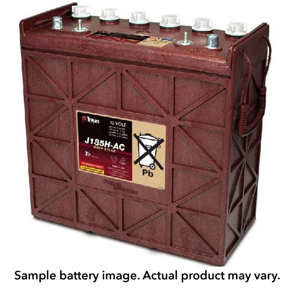 Trojan J185H-AC 12 Volt Wet, 225AH Deep Cycle Flooded Battery