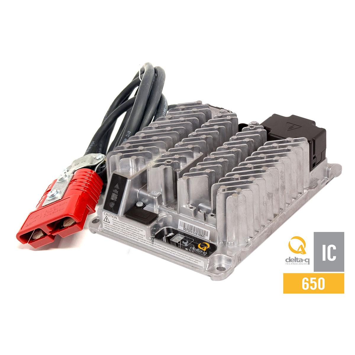 24 Volt, 27 Amp Delta-Q IC650 Charger, 50 Amp Red DC Plug