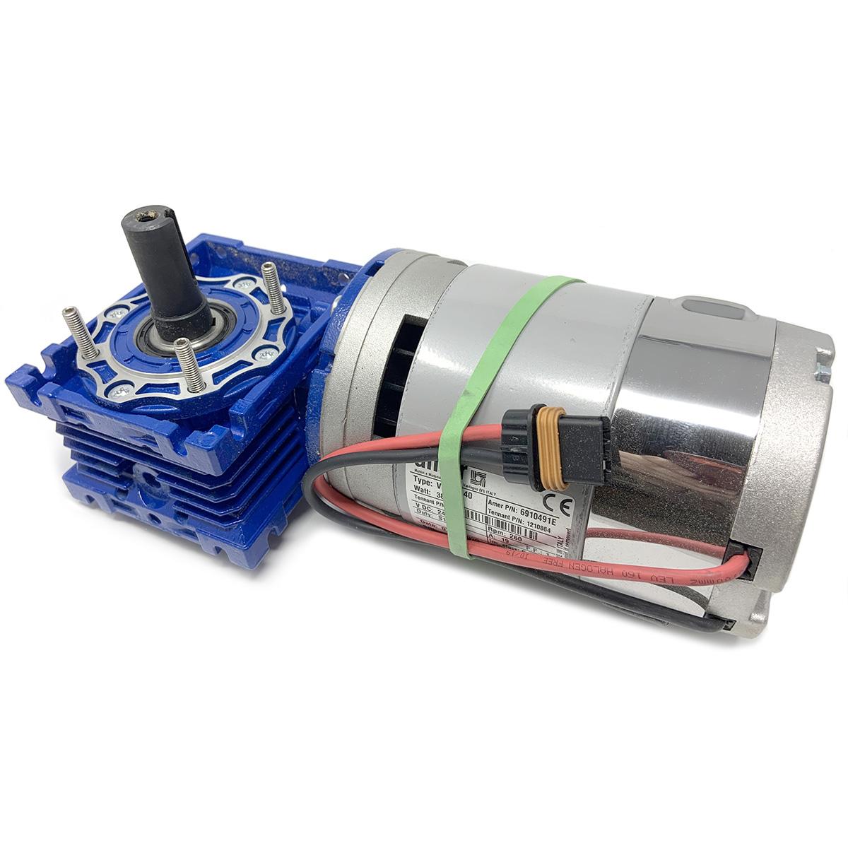 24 Volt Brush Motor with Gearbox Assembly, 285 RPM 0.75 HP