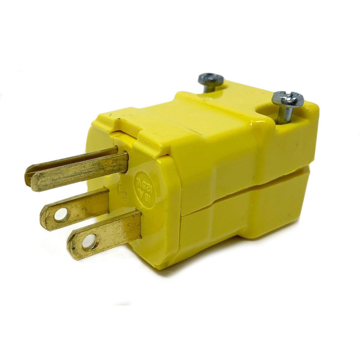 15A/125V 3 Prong Nylon Male Plug