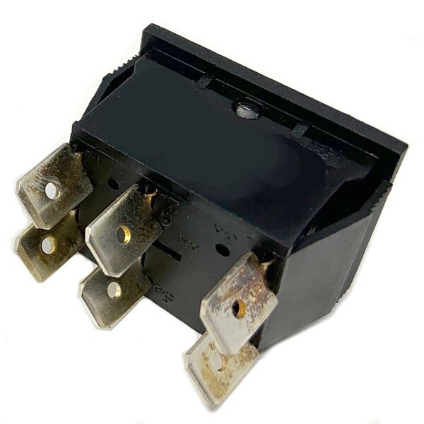 SWITCH ROCKER, DPDT, SIX TERMINAL